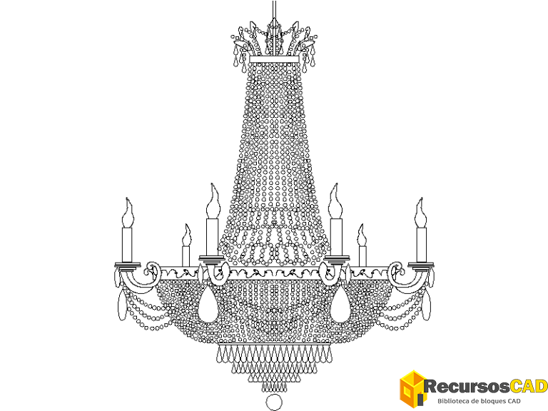 Bloques DWG de Candelabros para AutoCAD: Candelabros Modernos, de ...