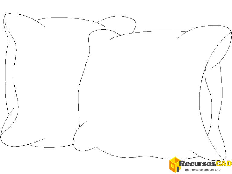 Bloques DWG de Cojines y Almohadas de Diferentes Tamaños para AutoCAD ...