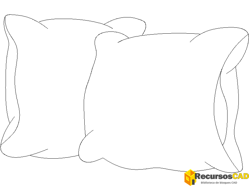 Bloques DWG de Cojines y Almohadas de Diferentes Tamaños para AutoCAD ...
