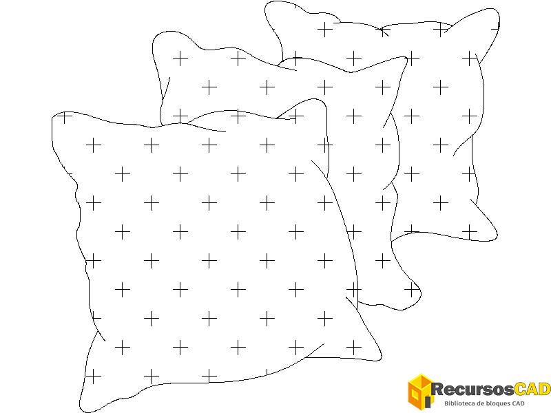 Bloques DWG de Cojines y Almohadas de Diferentes Tamaños para AutoCAD ...