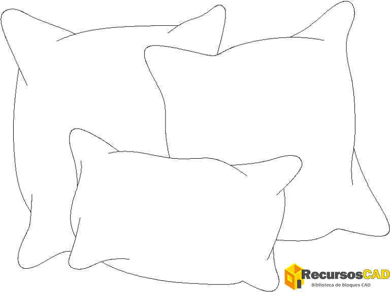 Bloques DWG de Cojines y Almohadas de Diferentes Tamaños para AutoCAD ...