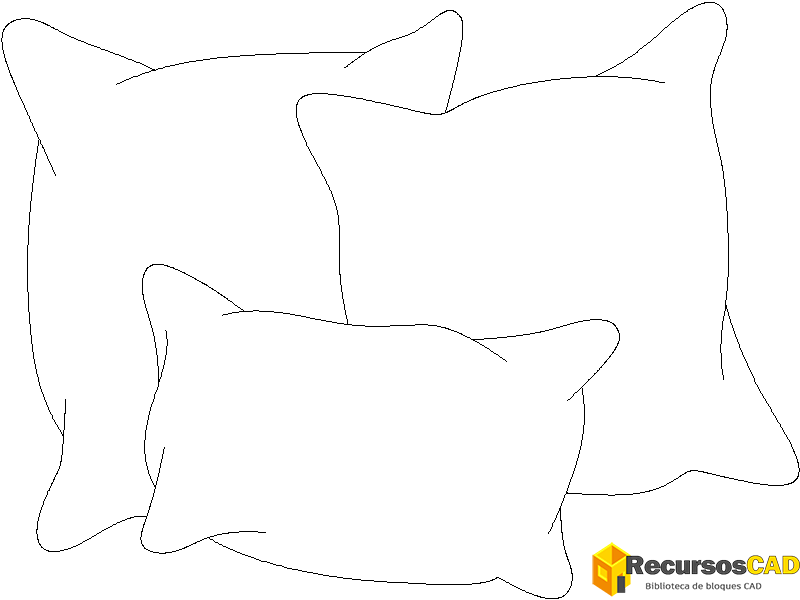 Bloques DWG de Cojines y Almohadas de Diferentes Tamaños para AutoCAD ...