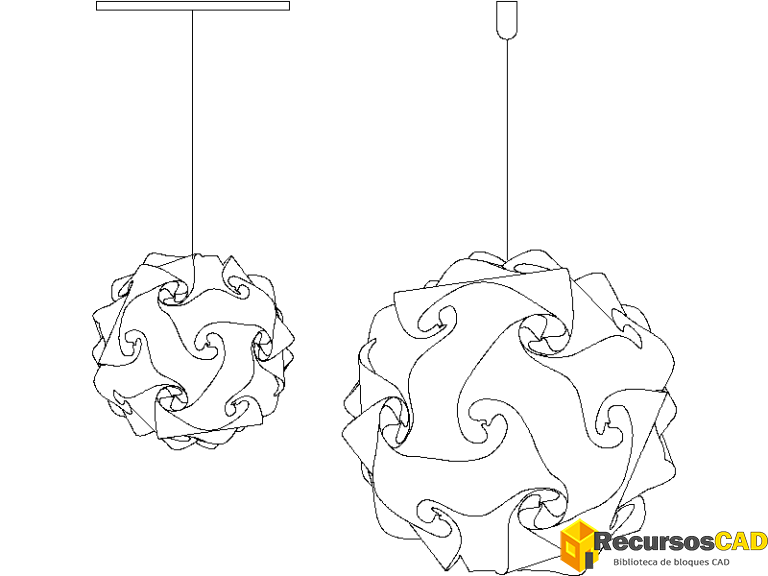 Bloques DWG de Lámparas Colgantes Multi-Luz Gratis para AutoCAD ...