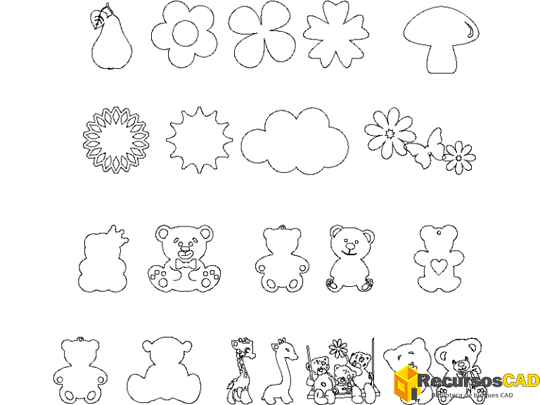 Bloques CAD de Iconos, Leyendas, Logos y Señales en DWG - RecursosCAD