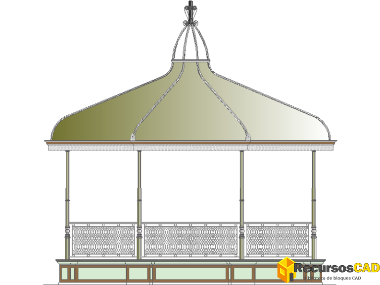 Descarga Bloques DWG de Carpas y Gazebos para Jardines en AutoCAD 2D ...