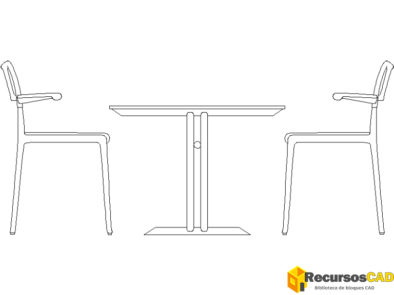 Bloques CAD de Mesas DWG - RecursosCAD
