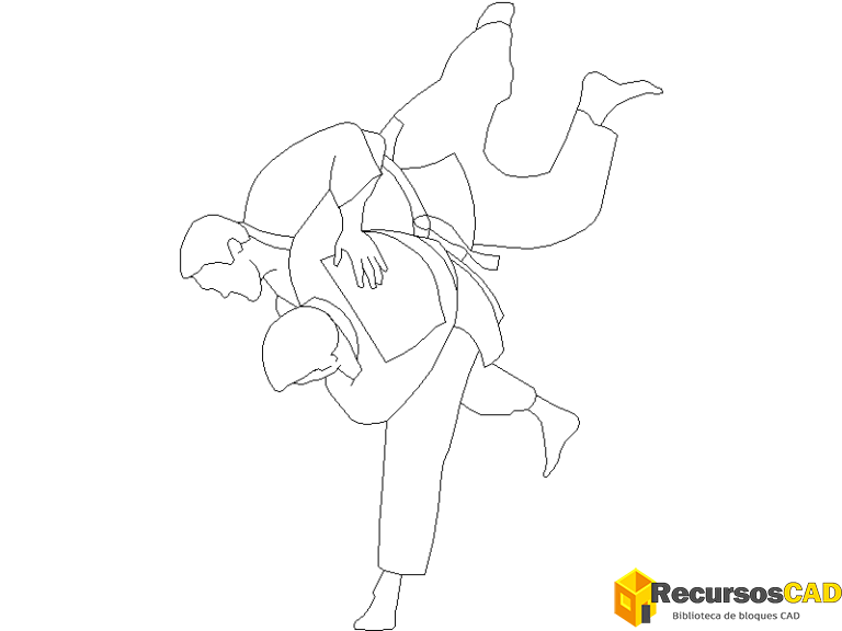 Descarga Bloques DWG de Judo para AutoCAD 2D Gratis - RecursosCAD