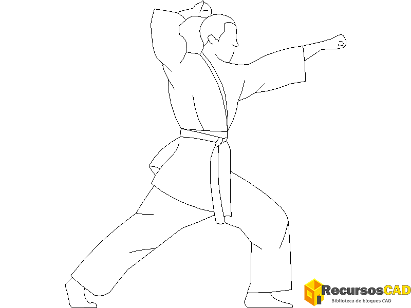 Descarga Bloques DWG de Judo para AutoCAD 2D Gratis - RecursosCAD