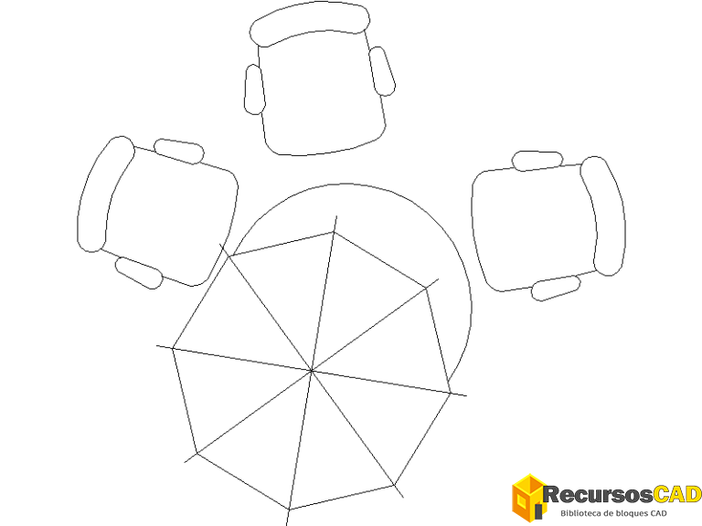 Bloques DWG de Mesas de Jardín con Diseño para AutoCAD 2D Gratis ...
