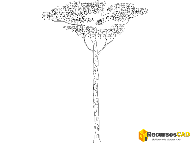 Bloques CAD arboles autocad en planta y alzado en formato gratis