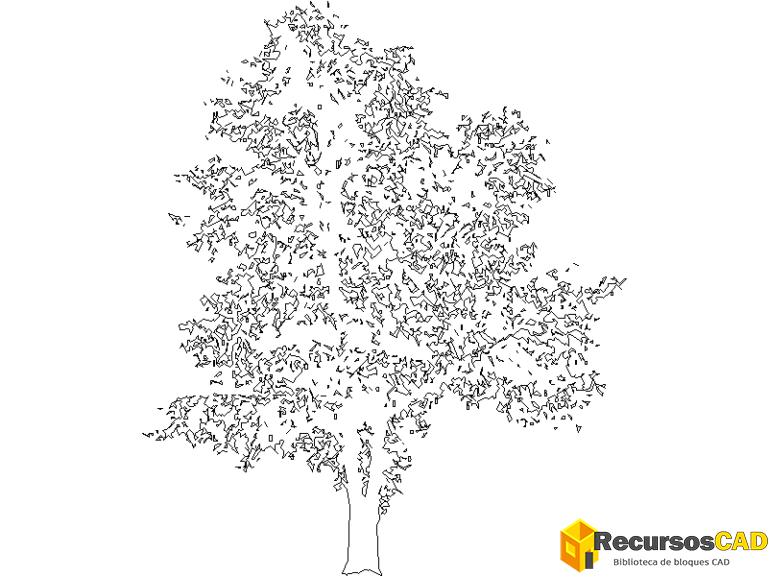 Bloques CAD arboles autocad en planta y alzado en formato gratis