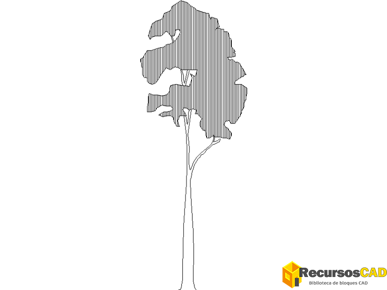 Bloques CAD arboles autocad en planta y alzado en formato gratis