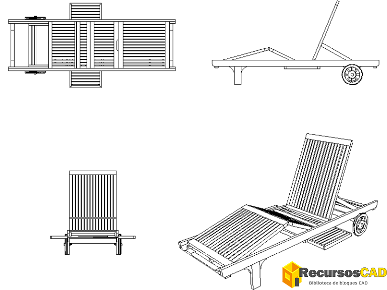 Bloques DWG de Muebles de Patio con Asientos Profundos Gratis para ...