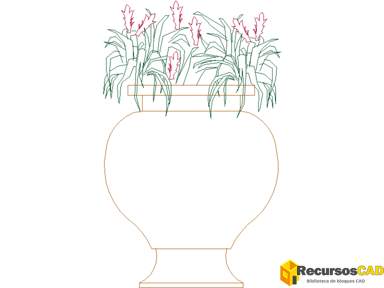Flores CAD DWG para AutoCAD bloque de flores decorativas en