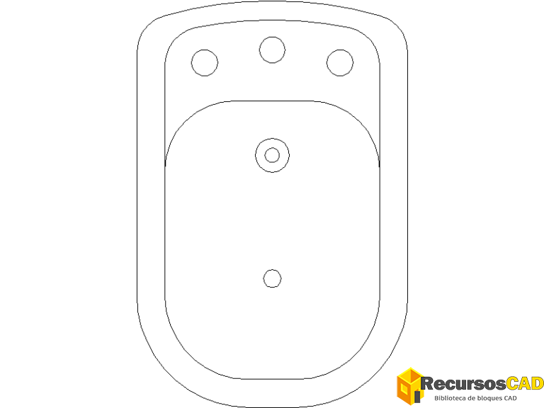 Descargar Bloques AutoCAD DWG de Bidé en Planta Gratis - RecursosCAD