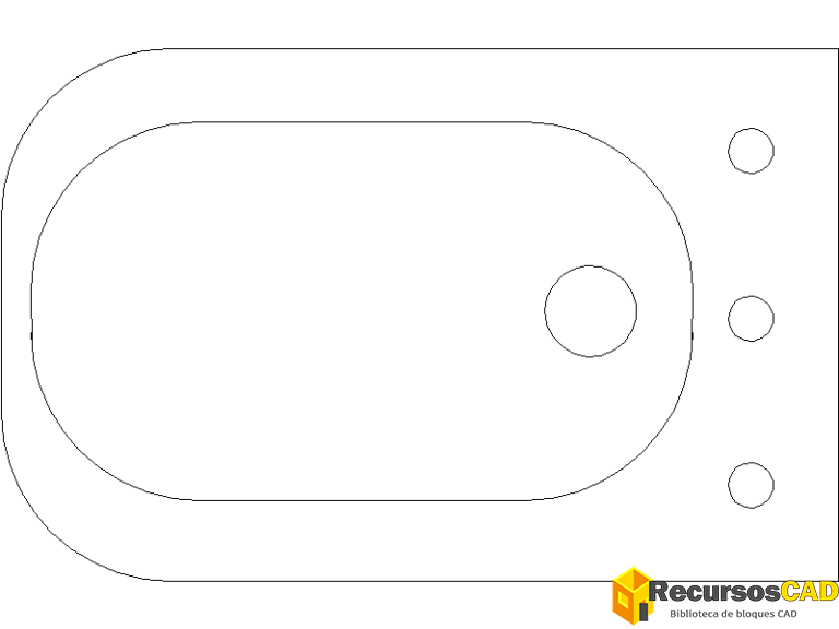 Descarga bide en planta DWG gratis para AutoCAD