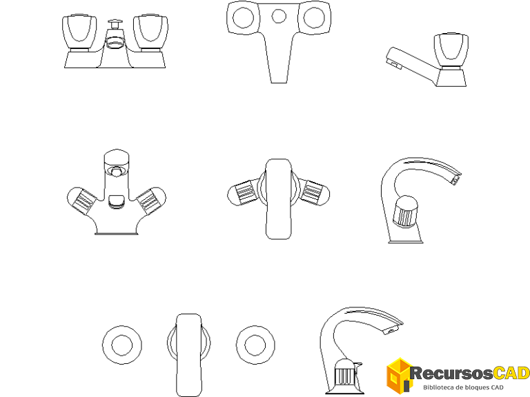 Bloques AutoCAD de lavadoras, secadoras DWG - RecursosCAD
