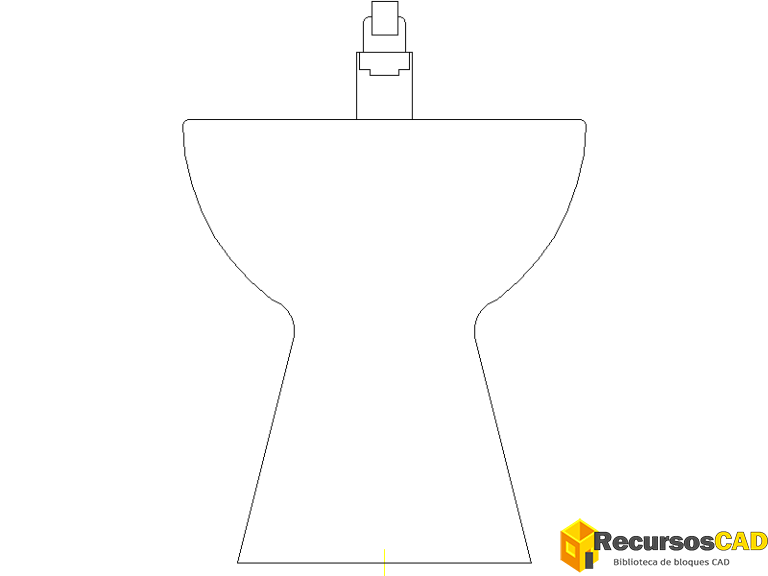 Bloques AutoCAD DWG de bidet Vista superior, frontal y lateral ...