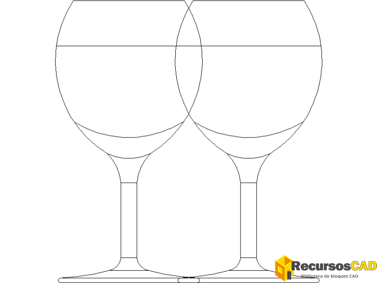 Copas de vino blanco en bloques AutoCAD DWG: ¡Descarga gratuita ...